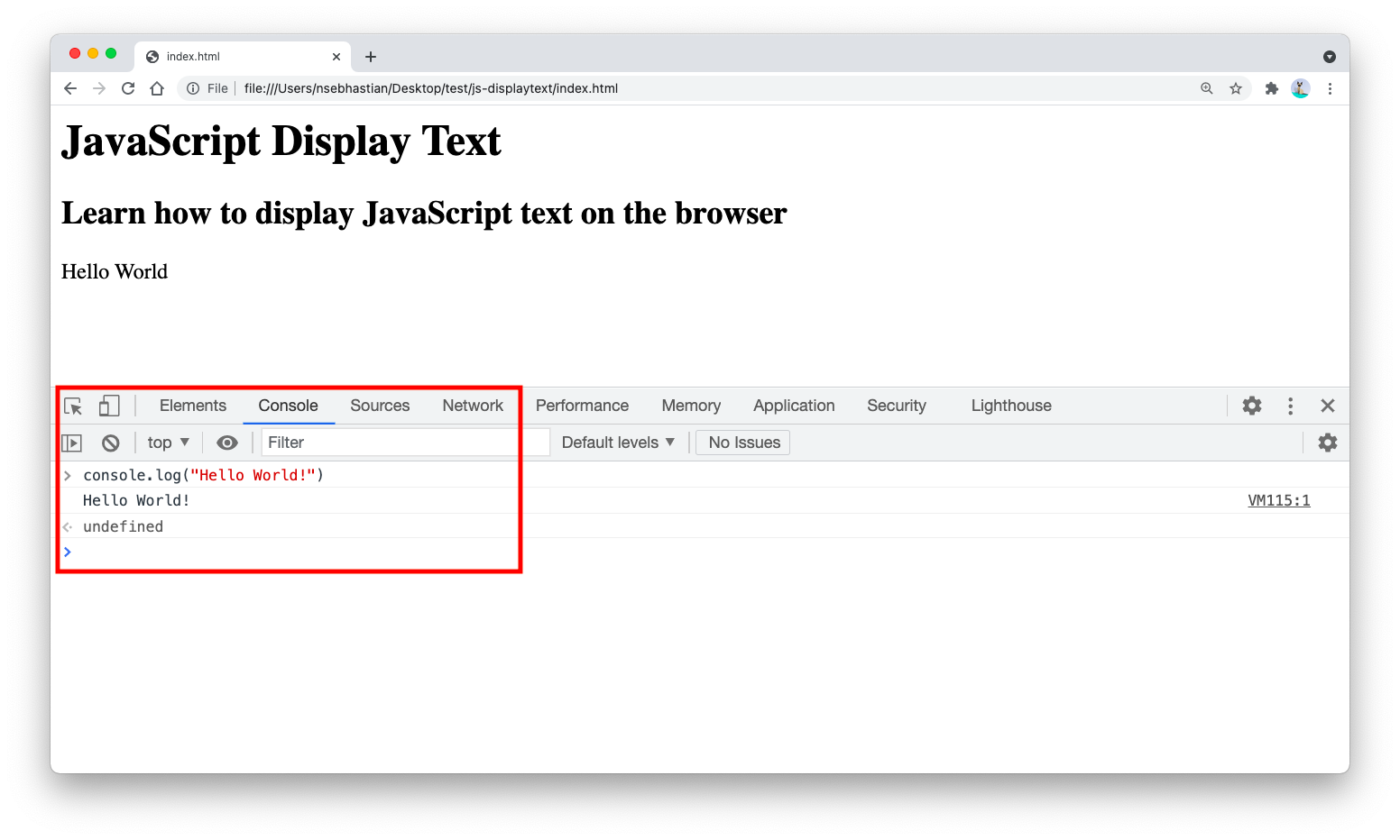 How To Display Text In The Browser Using JavaScript Sebhastian
